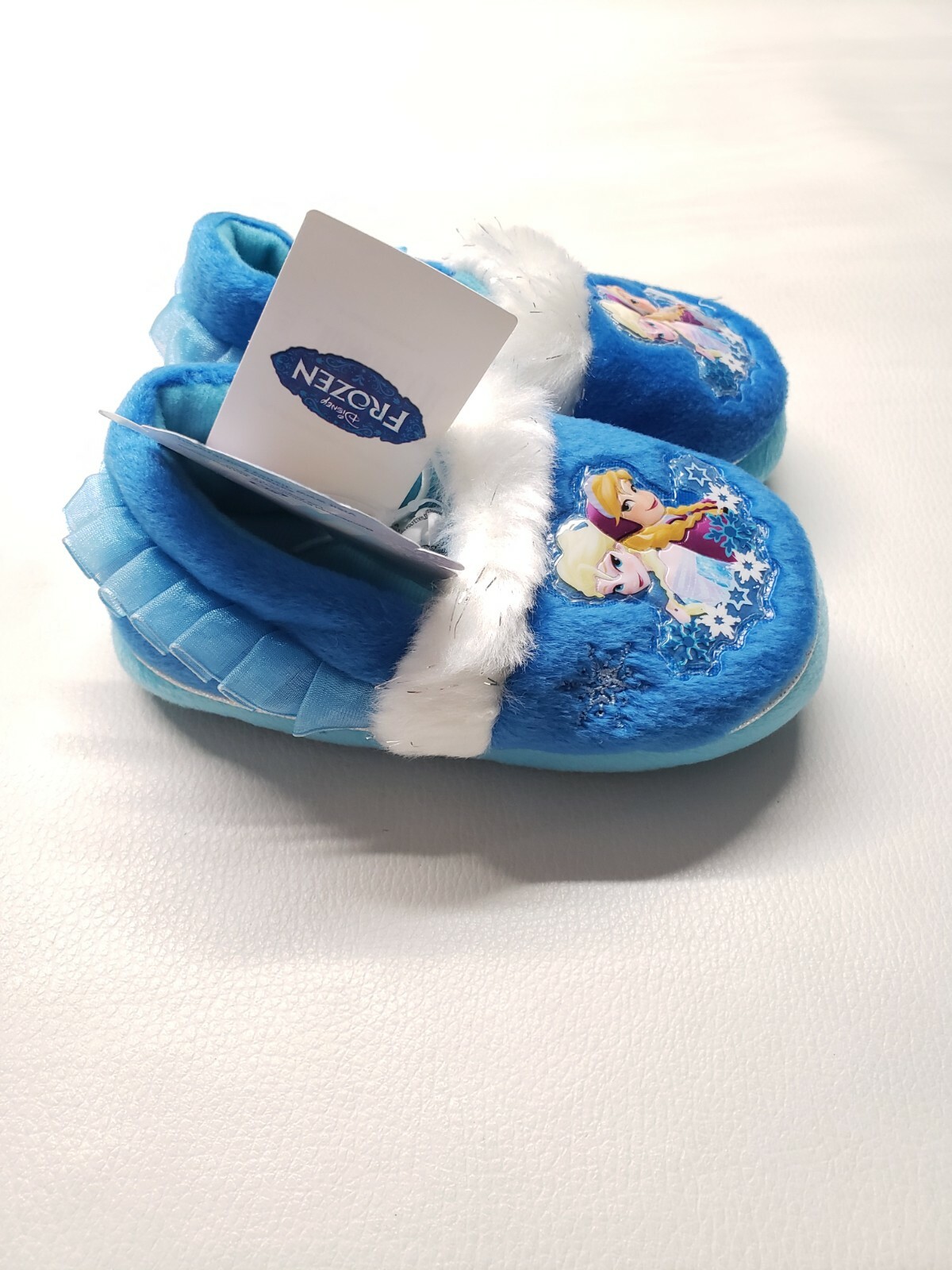 New! Disney Girl's Frozen Anna and Elsa Slippers Blue, Free Shipping ...