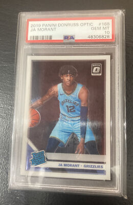Ja Morant 2019-20 Panini Donruss Optic Rated Rookie Card RC #168 PSA 10 ...