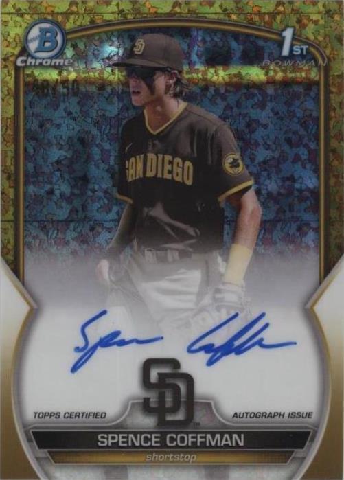 2023 Bowman Chrome - Prospect Autographs Spence Coffman #CPA-SCO Gold ...
