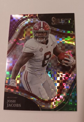 2022 Select Draft Josh Jacobs #179 Field Level Green Purple Squares ...