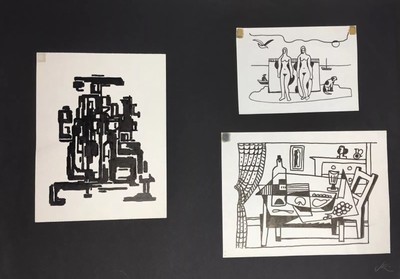 Details zu Mueller-Leutert Hellmuth Nr. 4 Drei Tuschearbeiten | Barnebys