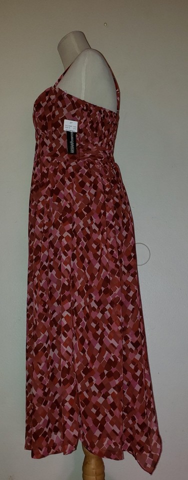 NEW JONATHAN MARTIN STUDIO SZ 6 DRESS SHEER MULTI COLOR TIES LINED ...