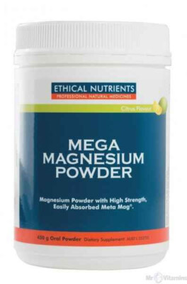 Ethical Nutrients Mega Magnesium Powder 450g Citrus Flavour ...