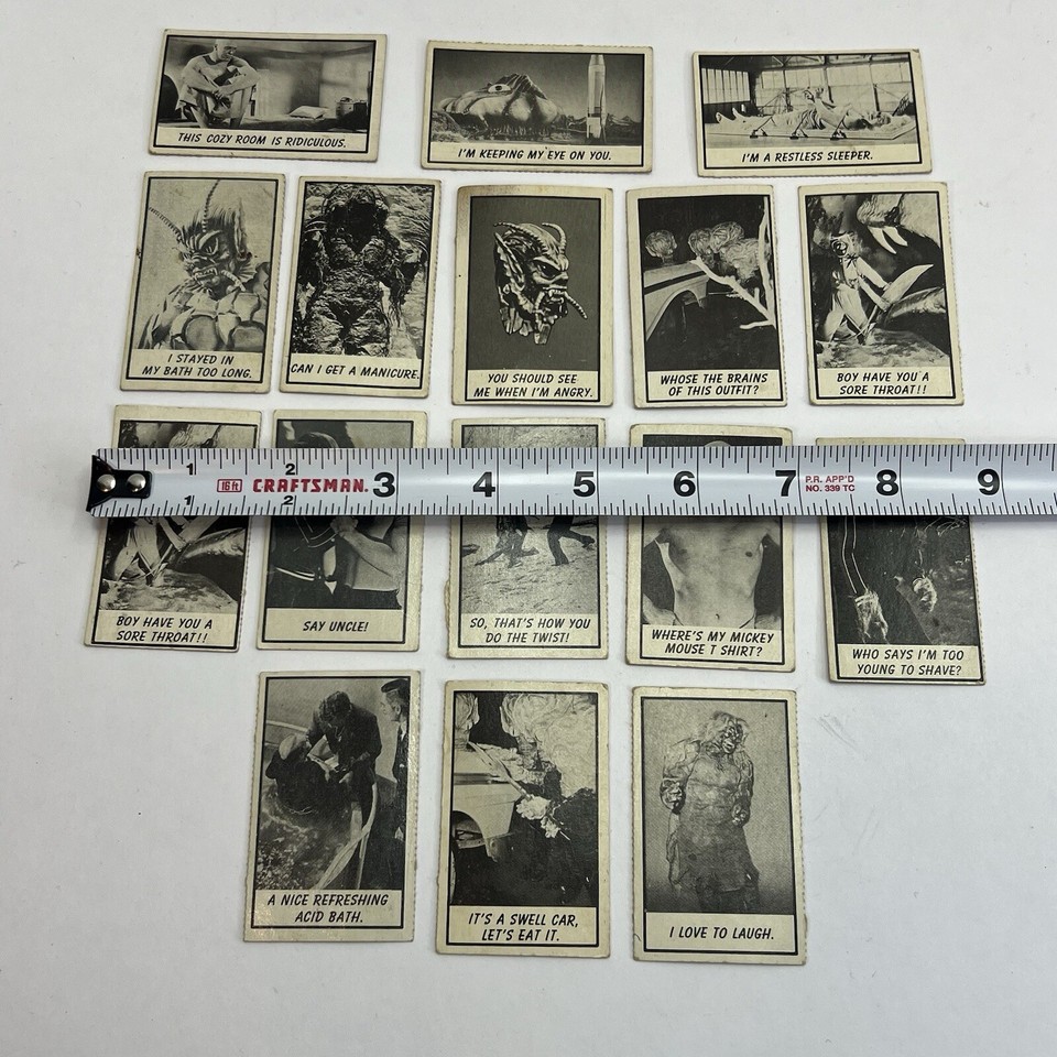Vintage 1960's Monster Laffs lot of 16 cards Topps creatures horror | eBay