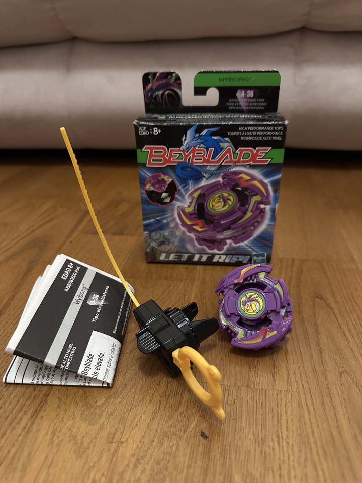 2002 Hasbro Beyblade V-Force Wyborg A-36 Attack/Defense Type Complete ...