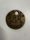 OLD BRASS RAILWAY PAY CHECK / TOKEN - LMSR 292 MPD BARROW | eBay UK