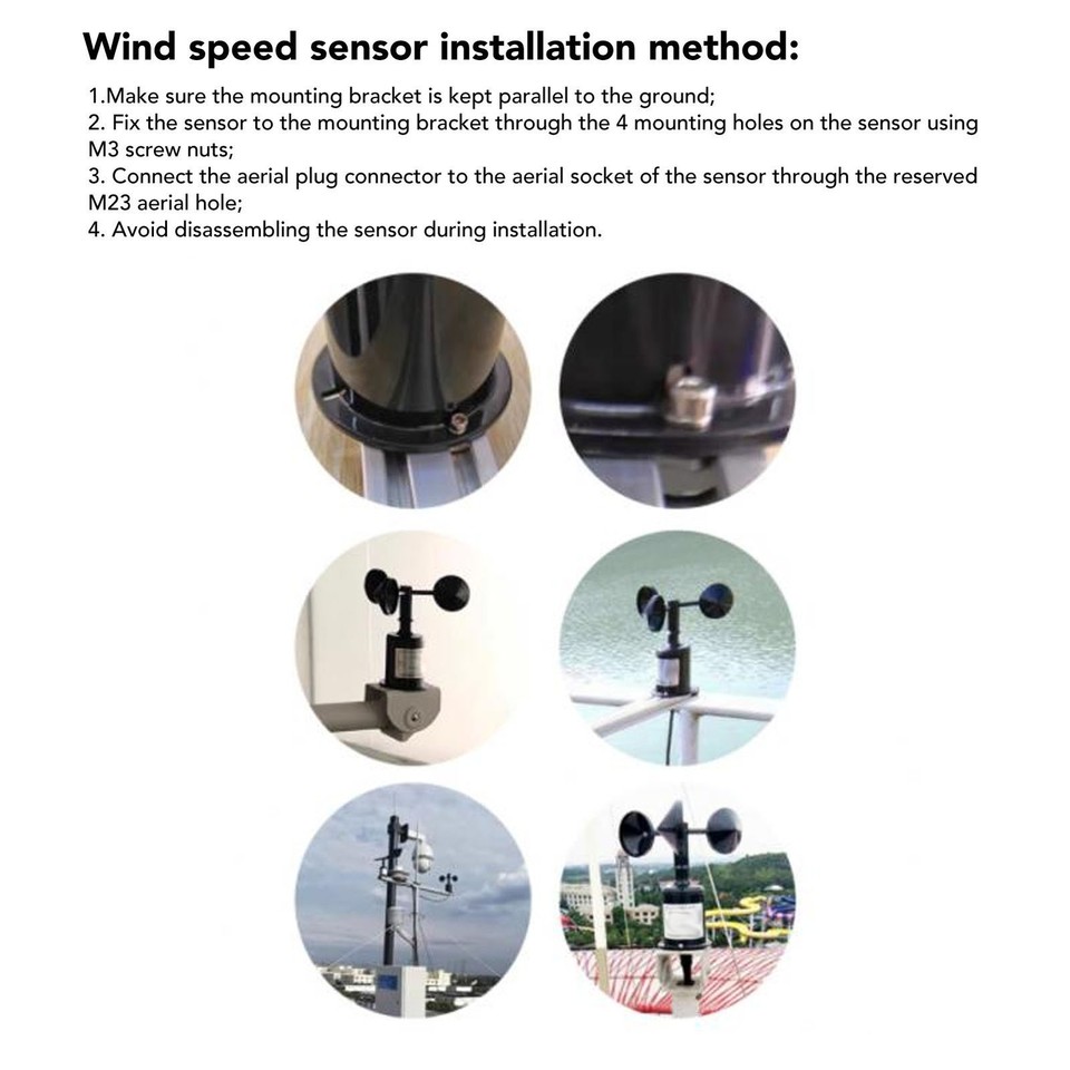Wind Speed Anemometer High Accuracy 5V Wind Speed Monitoring Sensor ...