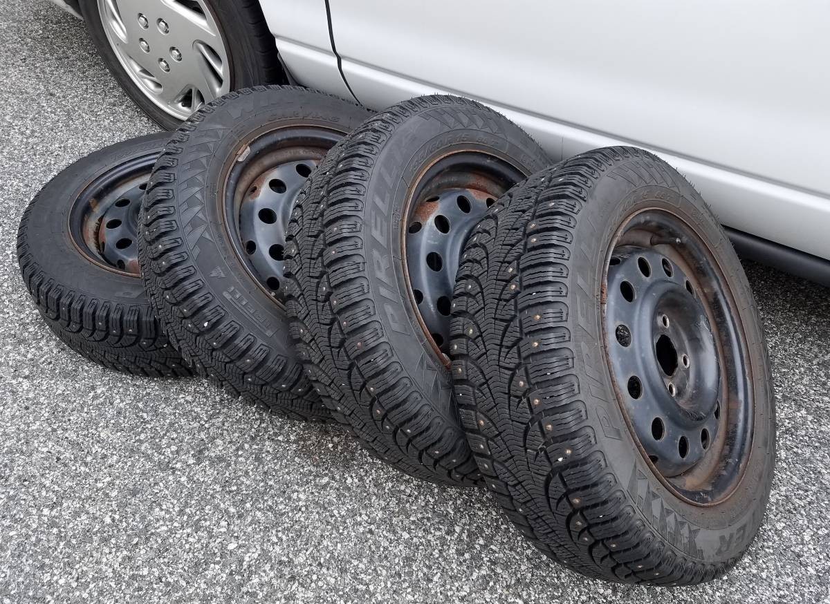 4 Studded Snow Tires 185/65R15 Mounted on Saturn Rims - LOCAL PICK UP ...