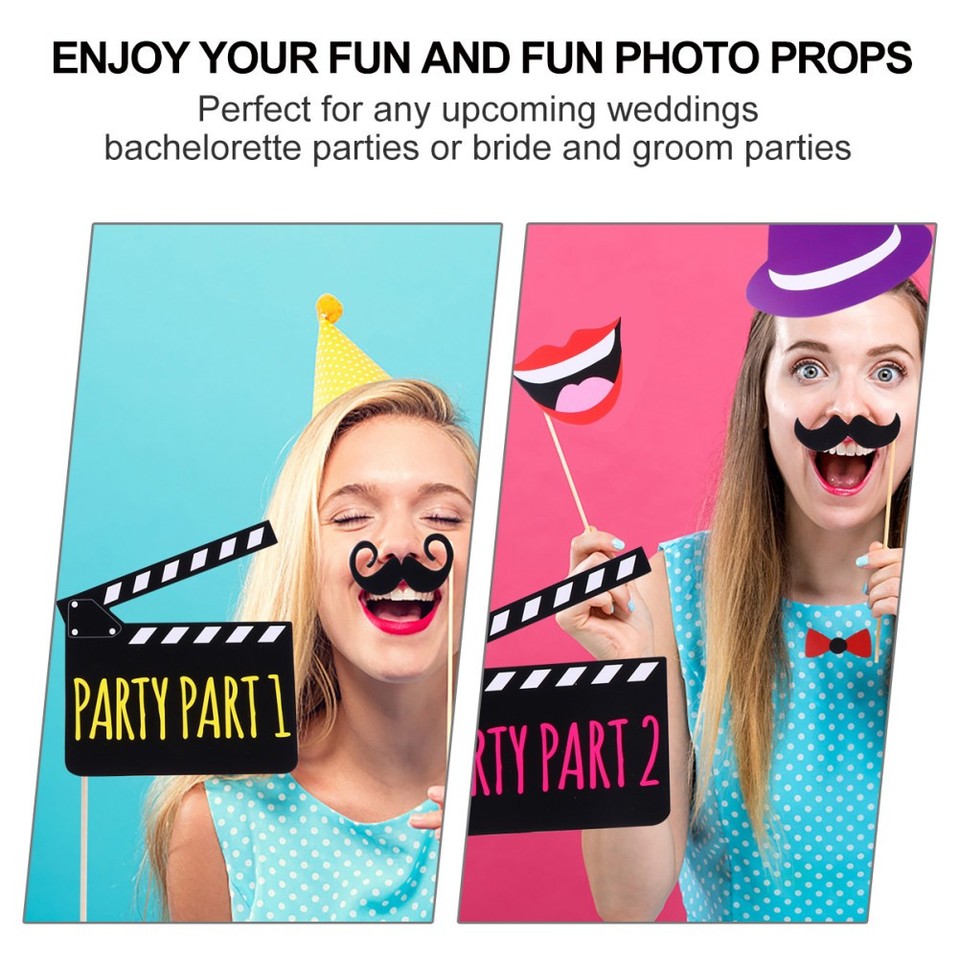 22pcs Photo Booth Props Selfie Props Puntelli per foto per feste di ...
