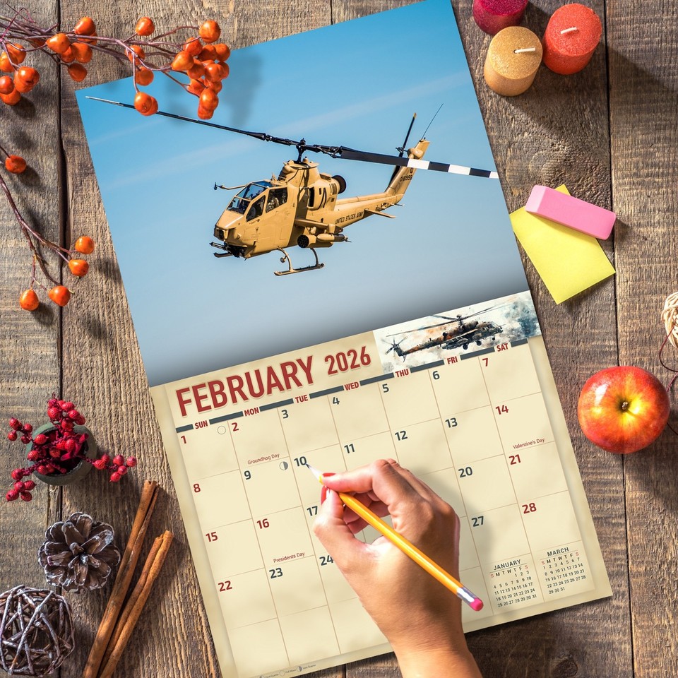 2026 Military Helicopters Wall Calendar 16-Month XL | FREE SHIPPING | eBay