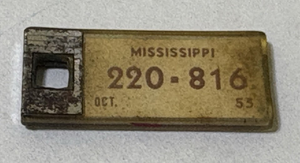 Rare Vintage 1953 Mississippi DAV Keychain License Plate - Disabled ...