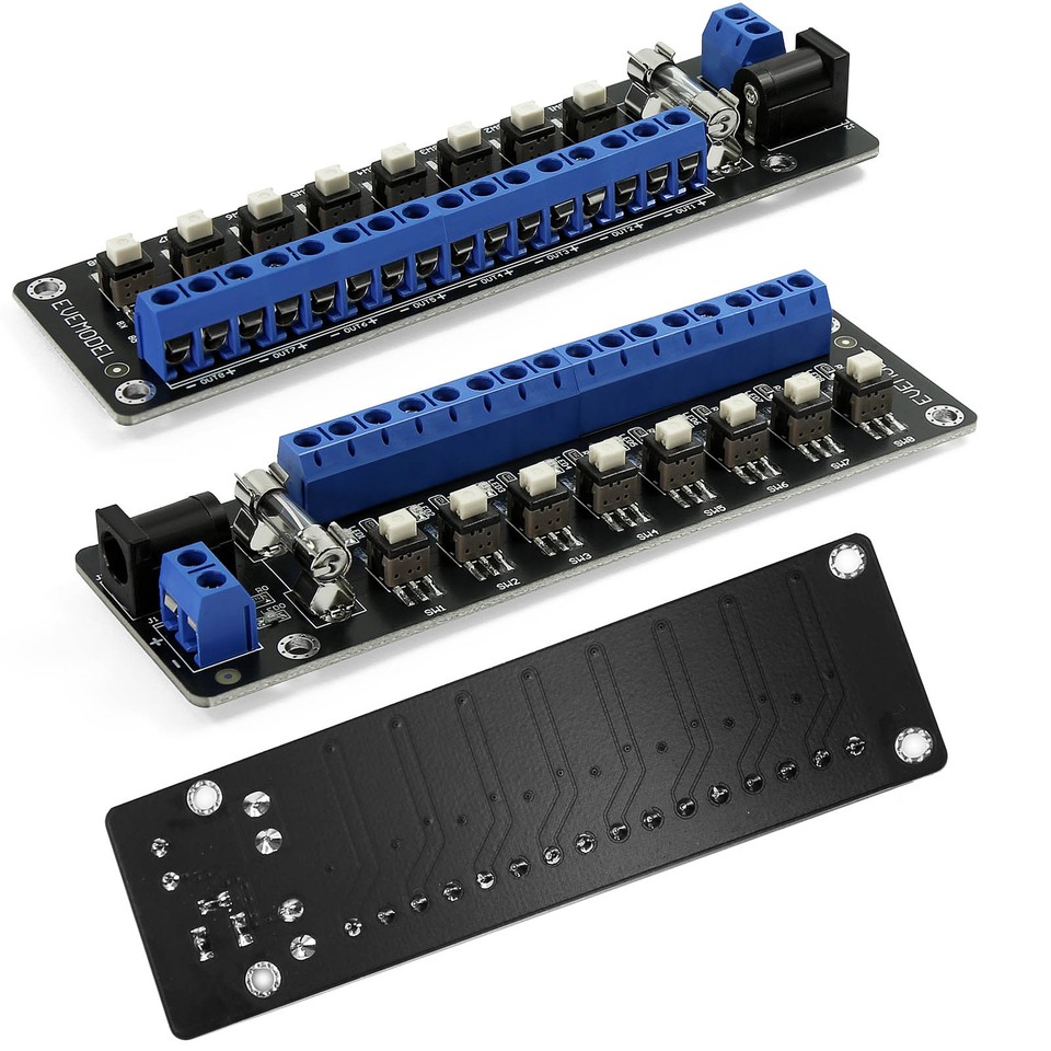 Evemodel 3V-24V DC Individual Switches Power Distribution Module | eBay