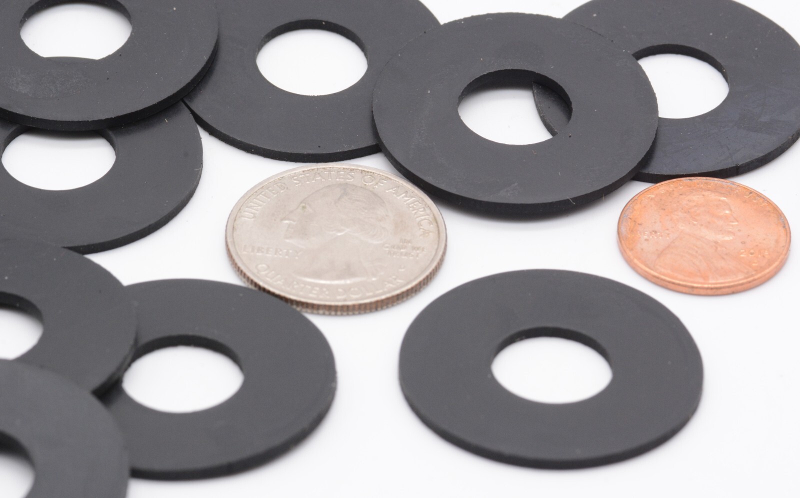 1/2" ID x 1-1/4" OD x 1/16" EPDM Rubber Flat Washers Industrial Repair ...