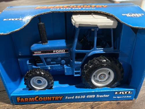 ERTL Ford 8630 Tractor 4WD Die Cast Metal Steerable Front End, Farm ...