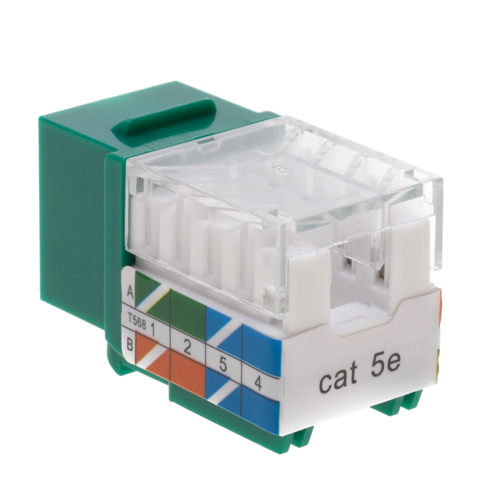 Keystone Jacks 20-Pack Cat5e 45-Degree Angled - Blue, 110 Punchdown ...