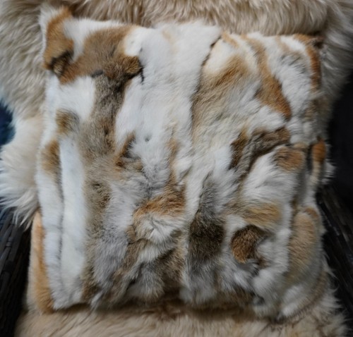 Beautiful Natural Brown & White 45cm Square Lapin Cushion Cover | eBay ...