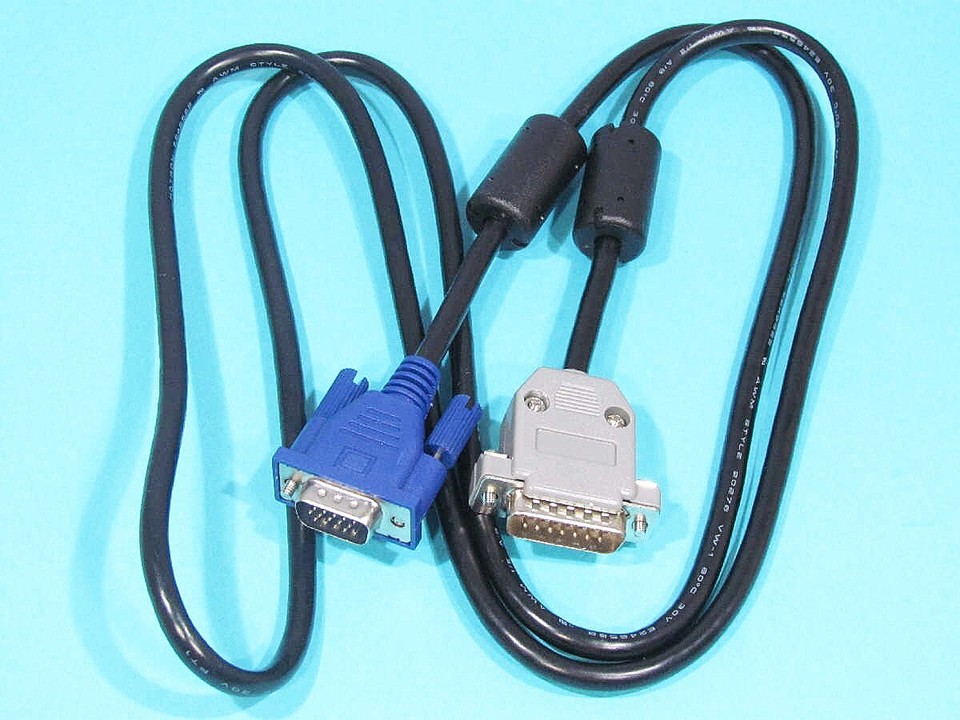 ⭕From Japan VGA Male ⇔ Analog RGB Male Cable PC-9801 PC-9821 PC-8801 ...
