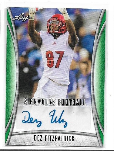 Dez Fitzpatrick 2021 Leaf, green, auto rookie PITTSBURGH STEELERS ...