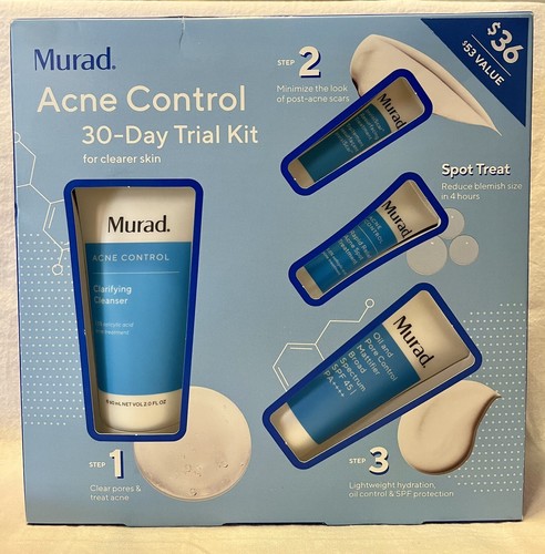 Murad Acne Control 30-day Trial Kit. Cleanser, Treatment, Hydration and ...