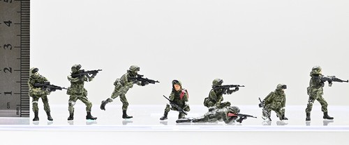 8Pcs 1/72 Russian Soldiers Figure Combat Group Toys Scene Display ...
