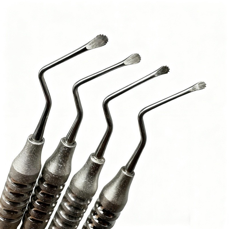 4Pcs Periodonttal Dental Lucas Surgical Bone Curettes Serrated Spoon ...