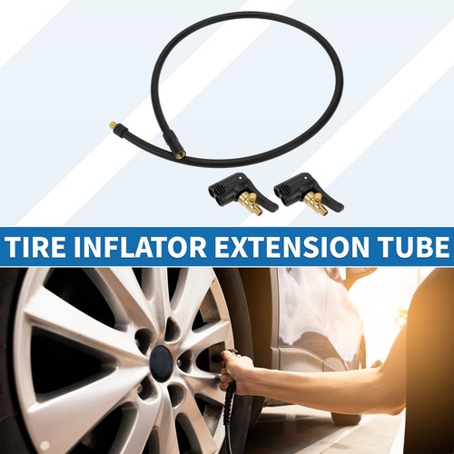 27.56" Car Tire Inflator Extension Tube w/ Deflatable Air Chuck 0 ...