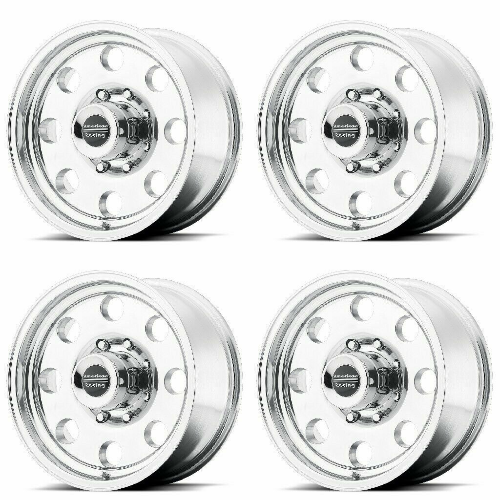 Set 4 American Racing AR172 Baja 17x9 8x6.5 Polished Wheels 17" -12mm ...