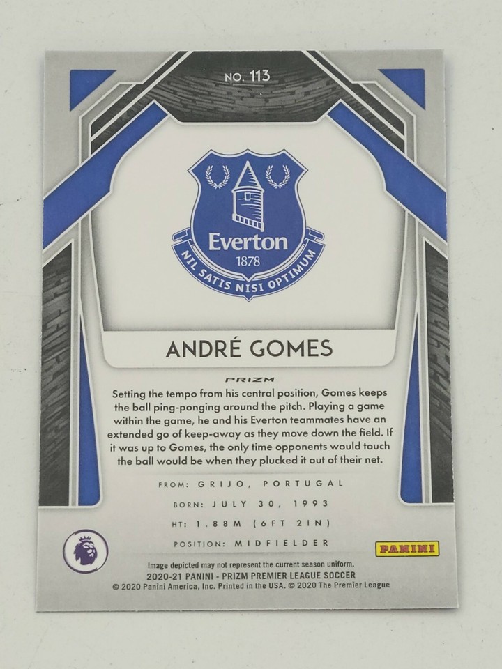 2020-21 Panini Prizm Premier League Andre Gomes Red White & Blue Prizm ...