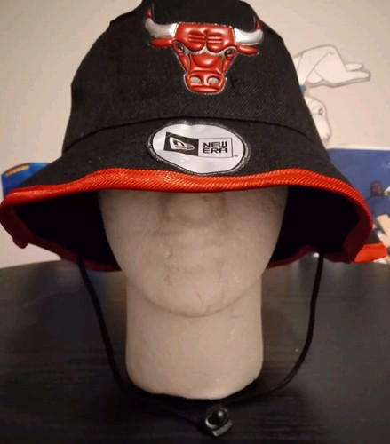New Era NBA Chicago Bulls Bucket Hat Cap w/ Chin string Jaw string | eBay