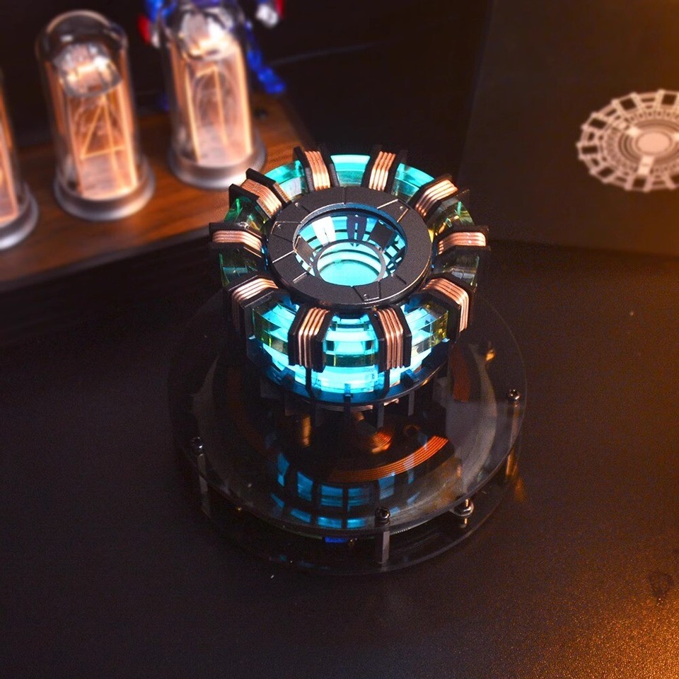 Marvel cartoon Tony Stark Arc Reactor MK1/2 LED Model Magnetic ...