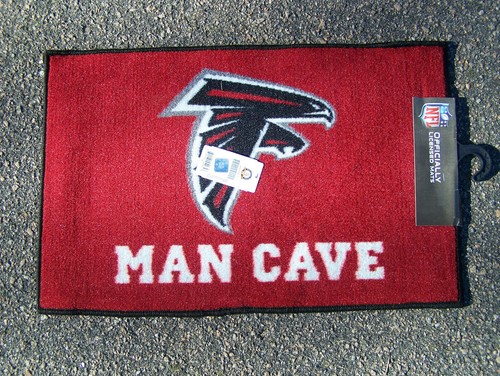 FANMATS LICENSED NFL ATLANTA FALCONS MAN CAVE BATH WELCOME DOOR RUG MAT ...