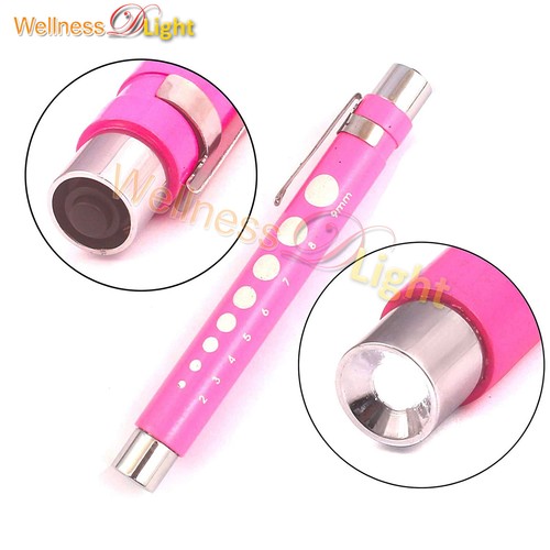 Pink Medical Pen light PenLight LED With Pupil gauge New EMT, EMS ...