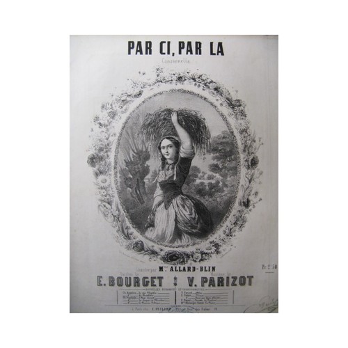 PARIZOT Victor Par ici, par là Chant Piano XIXe | eBay