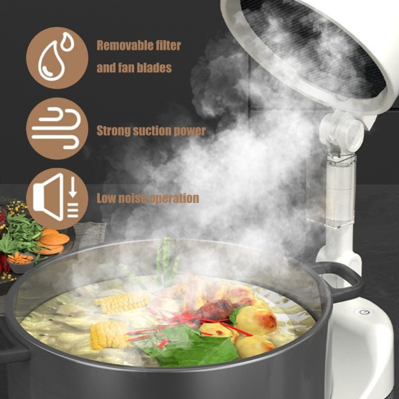 Portable Desktop Range Hood Exhaust Fan for Indoor BBQ Kitchen ...