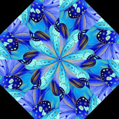 Pre Cut Quilt Kit 8 Block Kit Pre Cut Kaleidoscope Kit ESCAPADE Florals ...