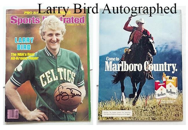 Larry Bird Autographed Sports Illustrated early career issue 1981 ...