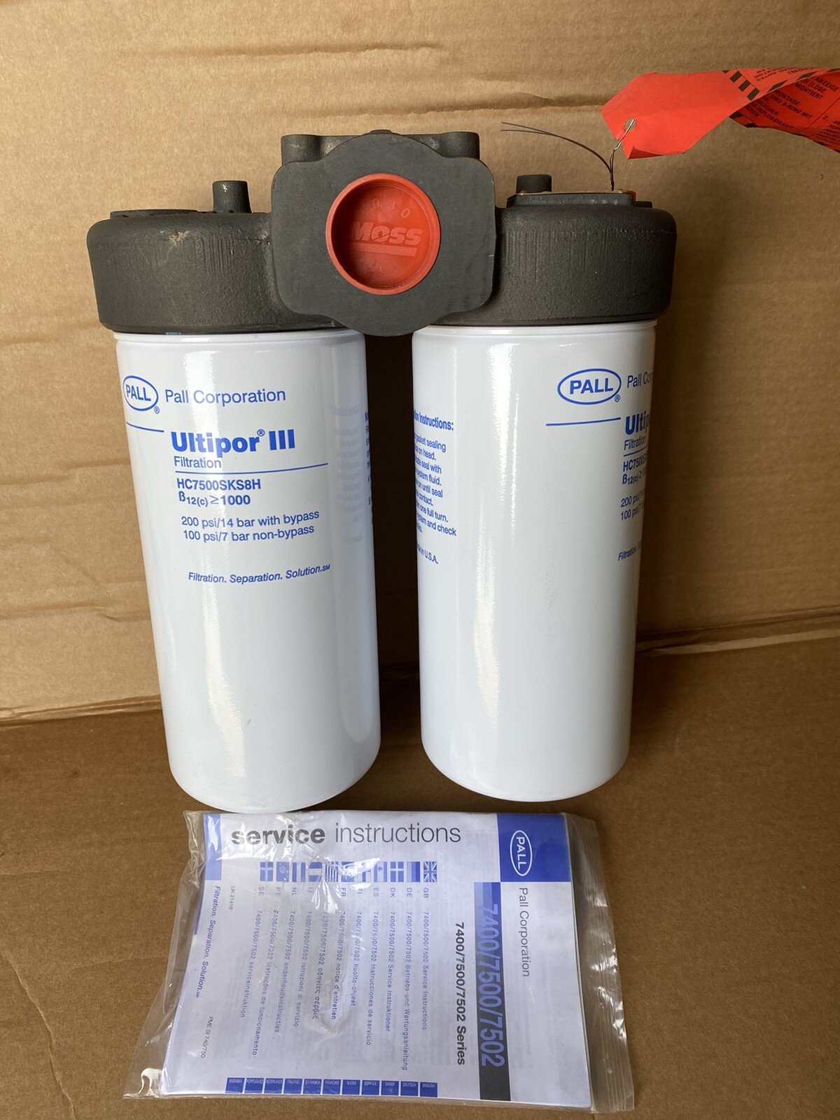 PALL Hydraulic Filter Assembly 7502 Pall HH7502C24KSSBM PallIndustri ...