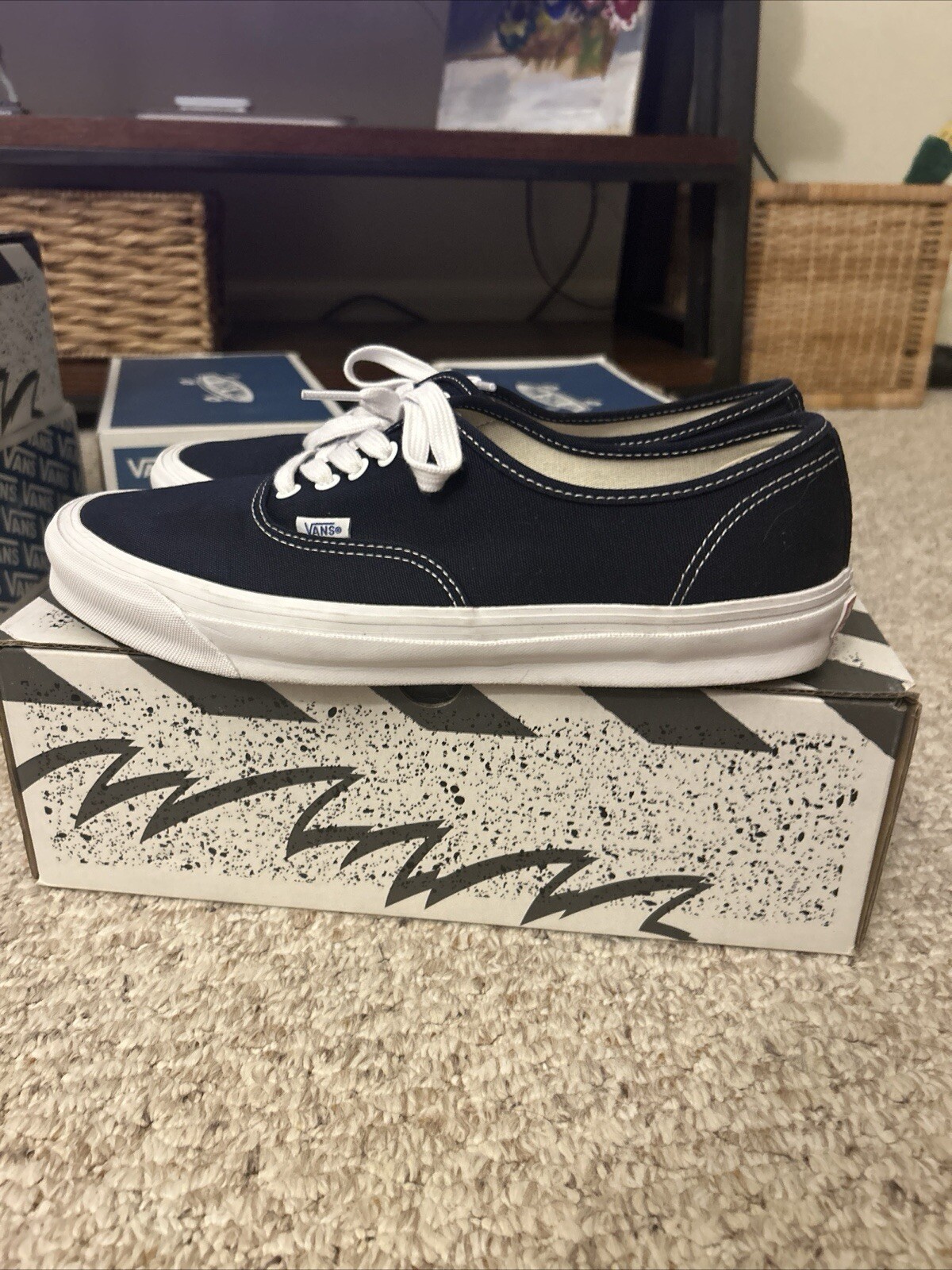 VANS Vault Authentic LX OG Navy Blue Canvas Size 13 - Gem