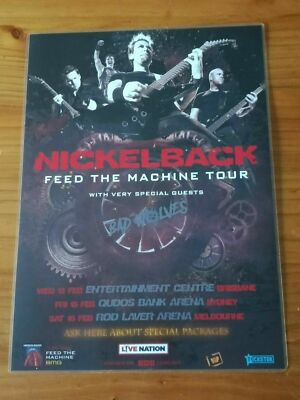 NICKELBACK - 2019 Australia Tour - Laminated Tour Poster - FEED THE ...