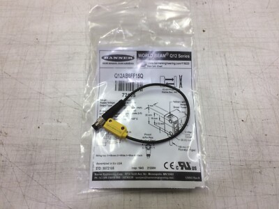 BANNER Q12AB6FF15Q 72105 Q12 MINIATURE SELF-CONTAINED SENSOR ...