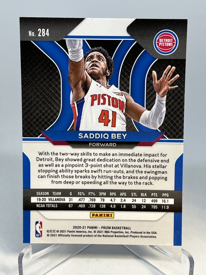 2020-21 Panini Prizm Sadiq Bey Rookie RC #284 | eBay