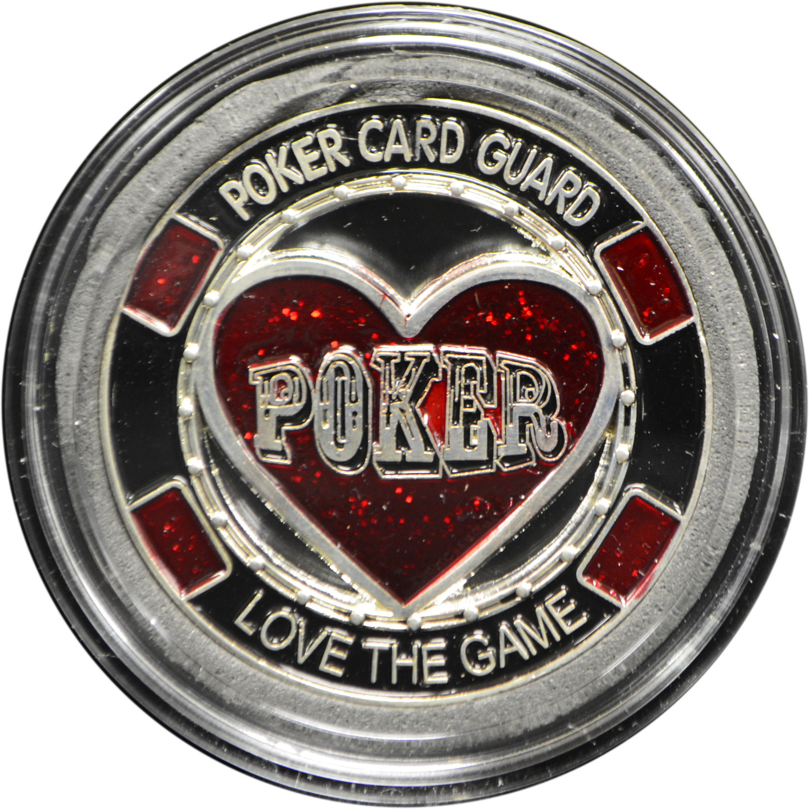 Casino Poker Table Poker Card Guard POKER LOVER Silver | eBay