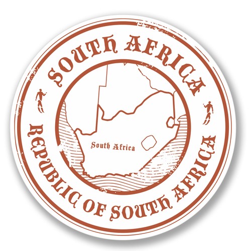 2 x South Africa Travel Luggage Sticker Gift Car Bike iPad Laptop Decal ...