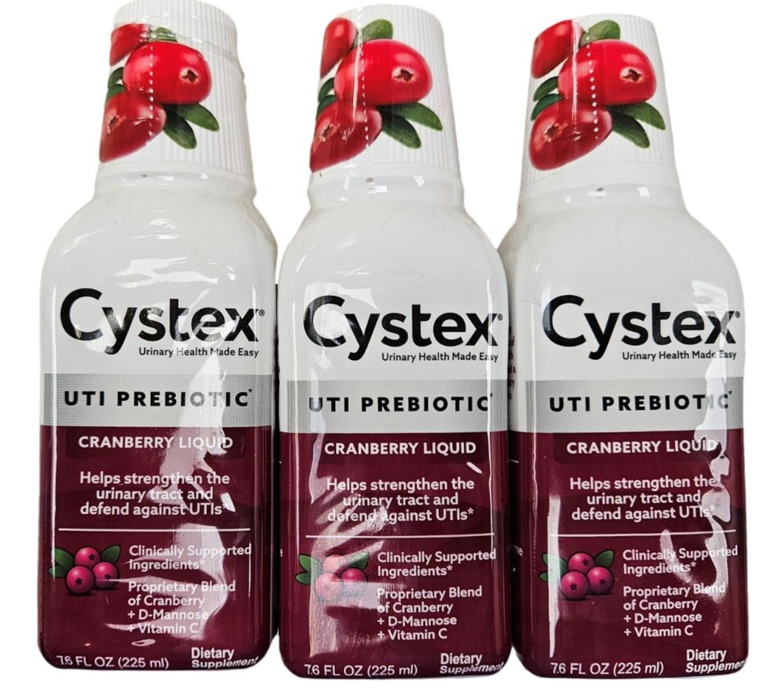 Cystex Cranberry LIQUID for Urinary Health 7.6oz ( 3 pack ) NEW LOOK ...