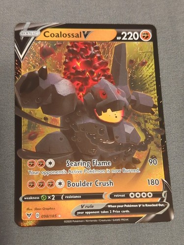 Coalossal V - 098/185 - Ultra Rare Vivid Voltage Pokemon TCG Near Mint ...
