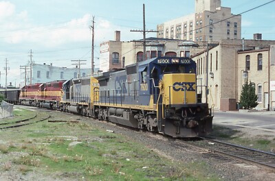MO Orig Slide CSX CSXT C40-8 #7600+3 w/Ore Loads on WC - Oshkosh WI 1993 | eBay