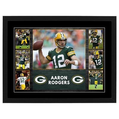 AARON RODGERS GREEN BAY PACKERS FRAMED NFL POSTER WENTZ WILSON HOLMES ...