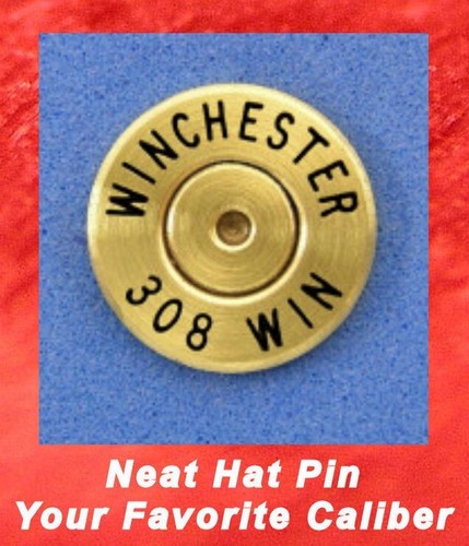 WINCHESTER 308 WIN Cartridge Hat or Jacket Pin Tie Tac Bullet Ammo | eBay
