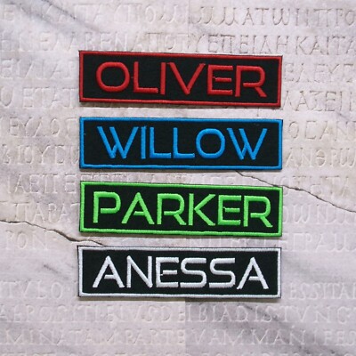 Custom Embroidered Name Tag Sew on Patch Motorcycle Biker Uniform ...