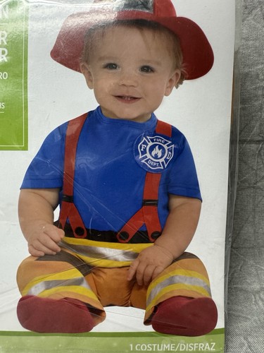 New First Fireman Infant 18-24 Months Includes Jumpsuit & Hat Costume ...